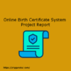 Online Birth Certificate System Project Report - Project Report for ...
